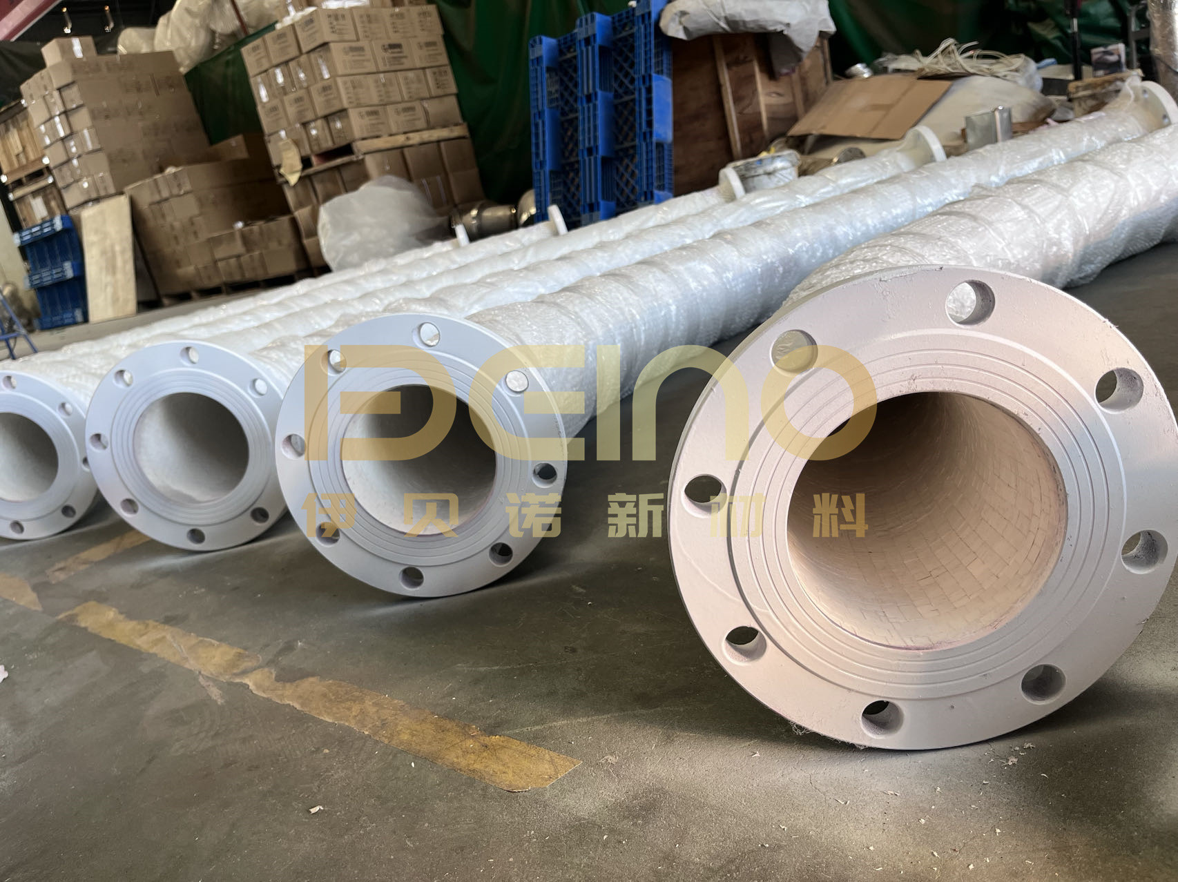 Wear Resistant Ceramic Pipe Ceramic Lined Pipe With Flanges