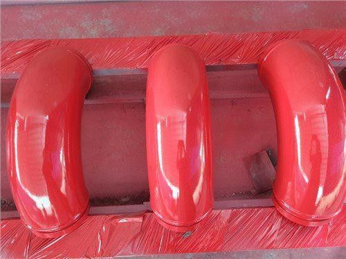 Metal Concrete Pump Pipe Red Double Wall Concrete Pump Elbow